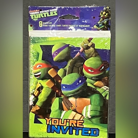 Viacom | Other | Teenage Mutant Ninja Turtles 8 Pk Party Invitations 8 ...